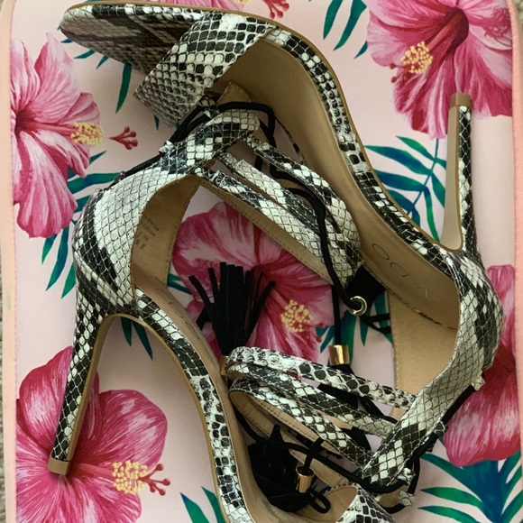 Aldo | Shoes | Snakeskin Strappy Aldo Heels | Poshmark